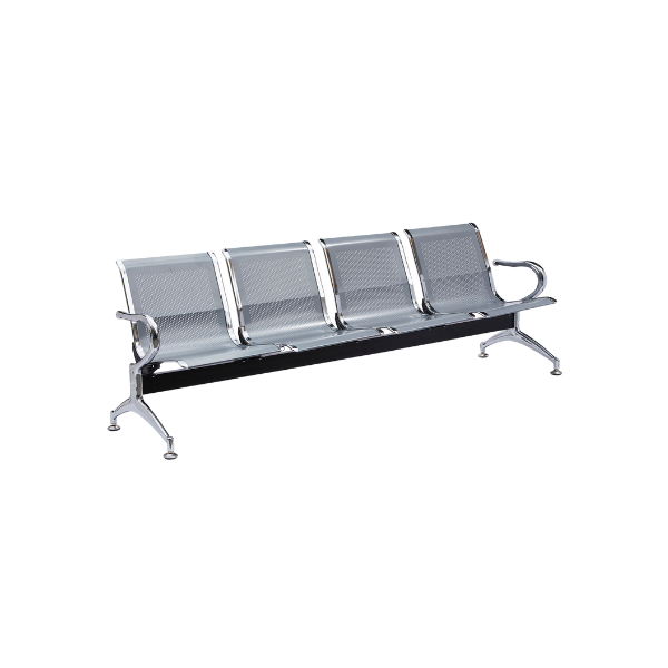 RB 4 Chrome Steel 4 Seater Reception Bench | Esaaks
